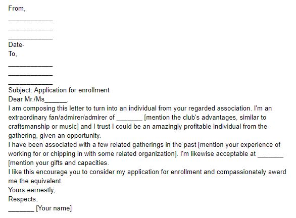 Application Letter – Format, Templates, Email and Samples | AdmitKard