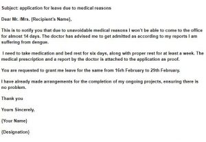Leave Letter – Reasons & Sample| Format Of Leave Application | AdmitKard